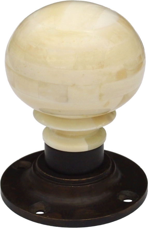 Porcelain Bone Round Turning Handle Antique Brass Base – Chloe Alberry Ltd.